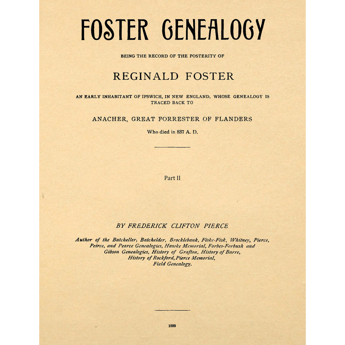 Foster Genealogy – Apple Manor Press