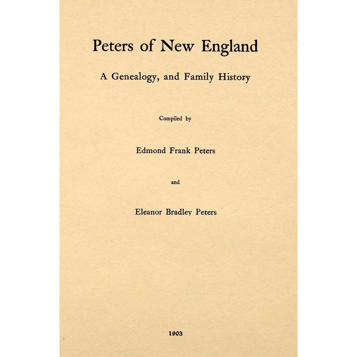 Peters Of New England – Apple Manor Press