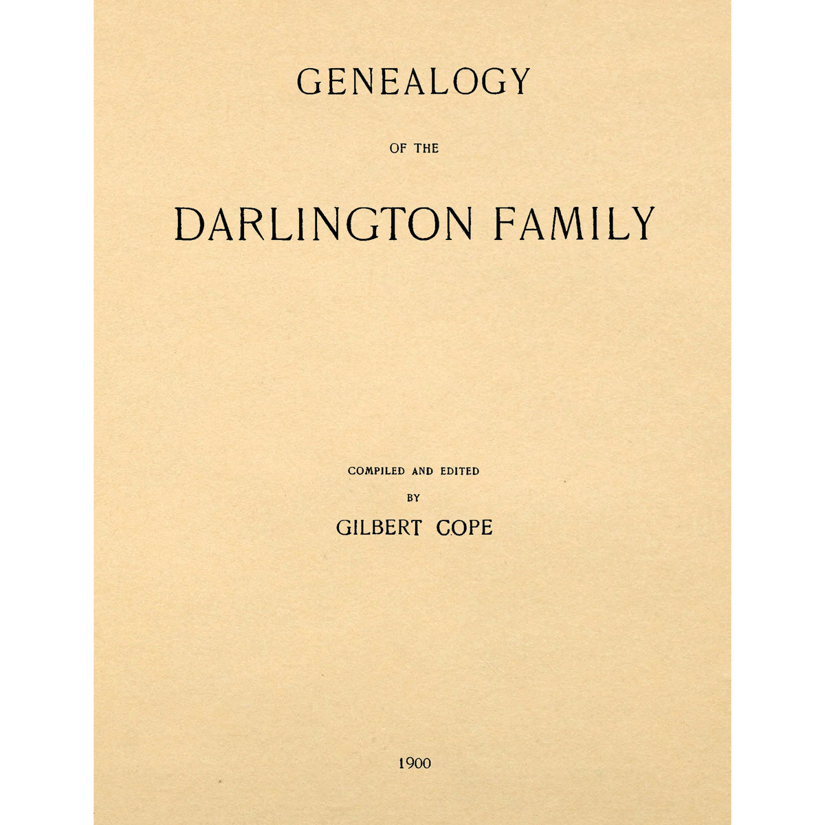 Genealogy of the Darlington Family – Apple Manor Press