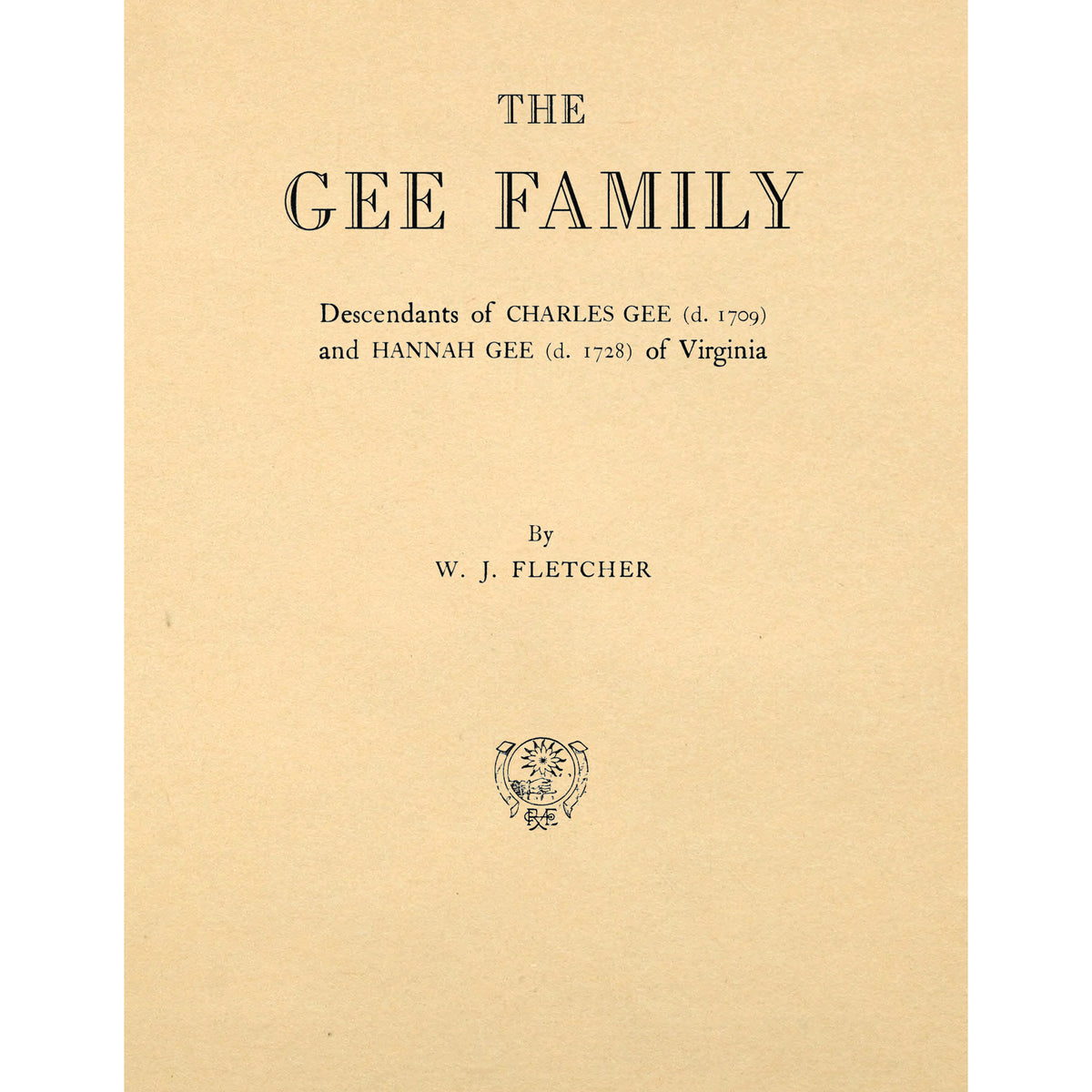 The Gee Family – Apple Manor Press