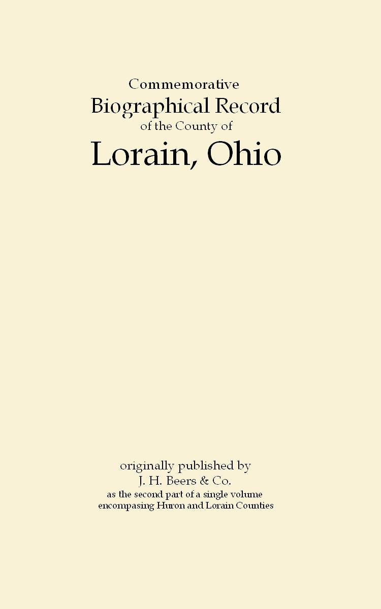 Commemorative Biographical Record of Lorain County Ohio – Apple Manor Press
